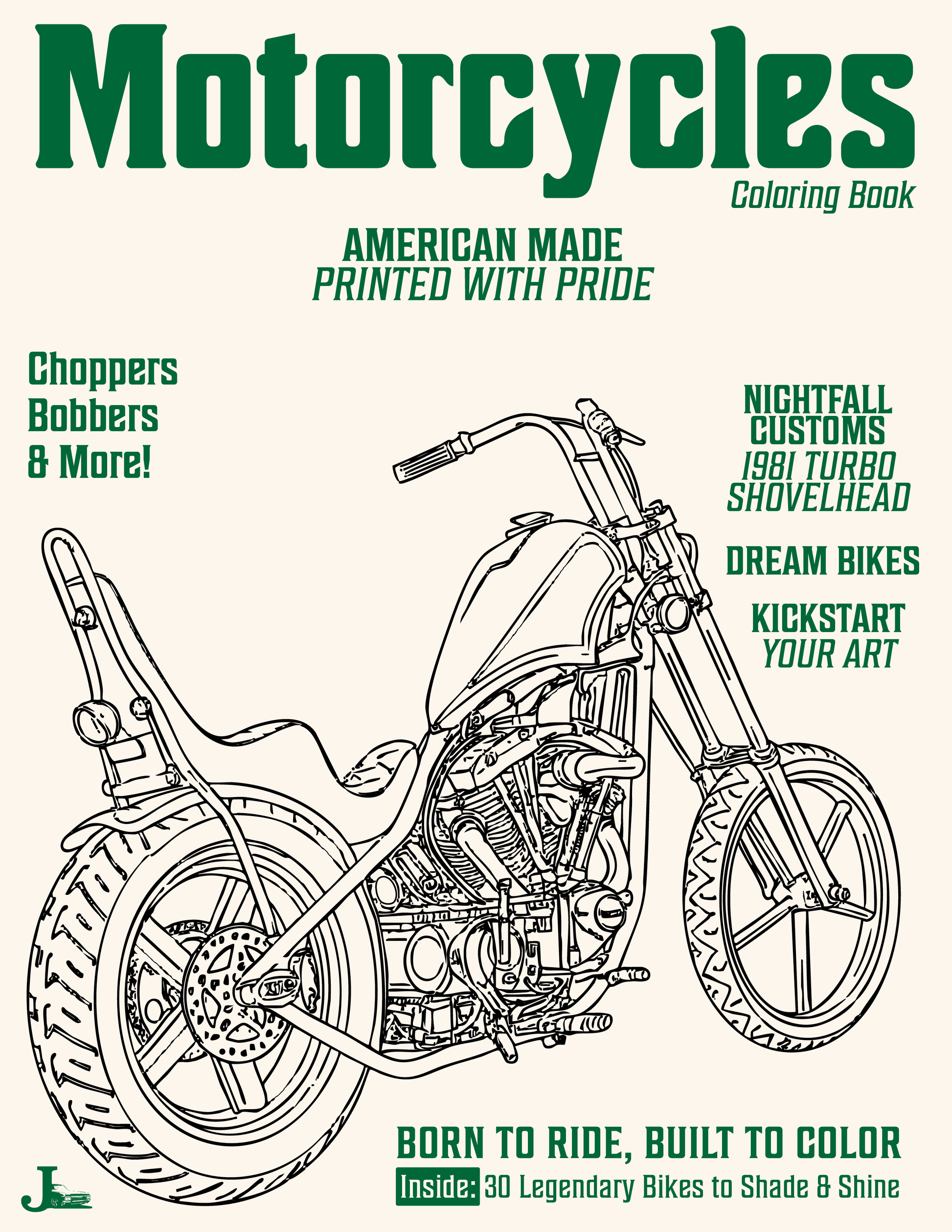 coloring book motorcycle